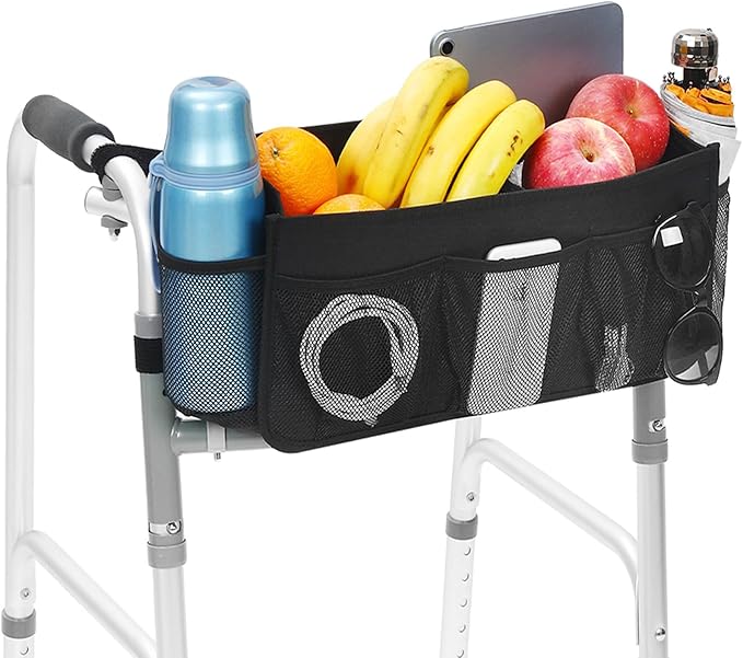 Amazon.com: CTWWFS Upgrade Walker Basket with Cup Holder, Foldable ...