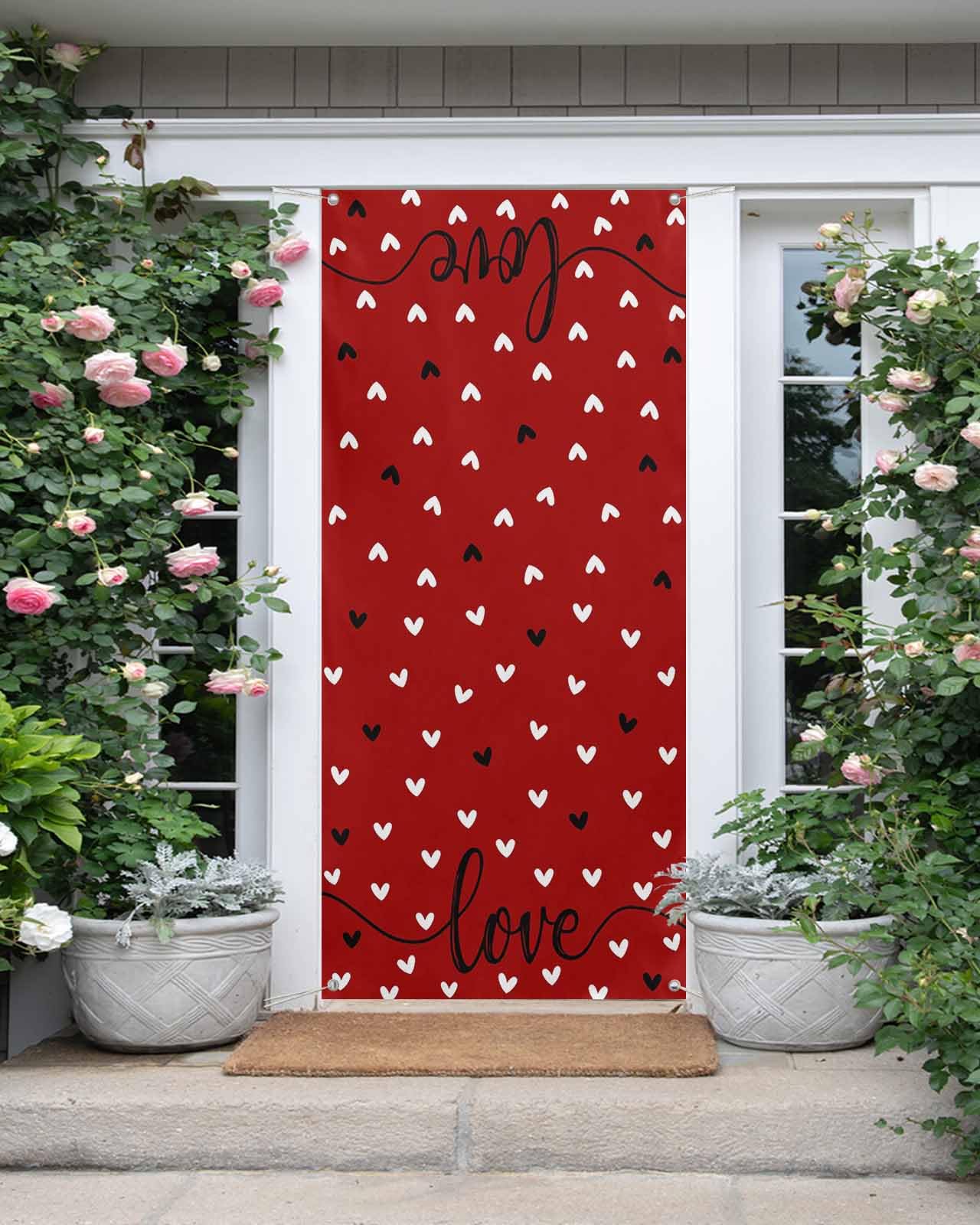 Puertas Dobles De San Valentín Ejemplo Decoración De Puertas