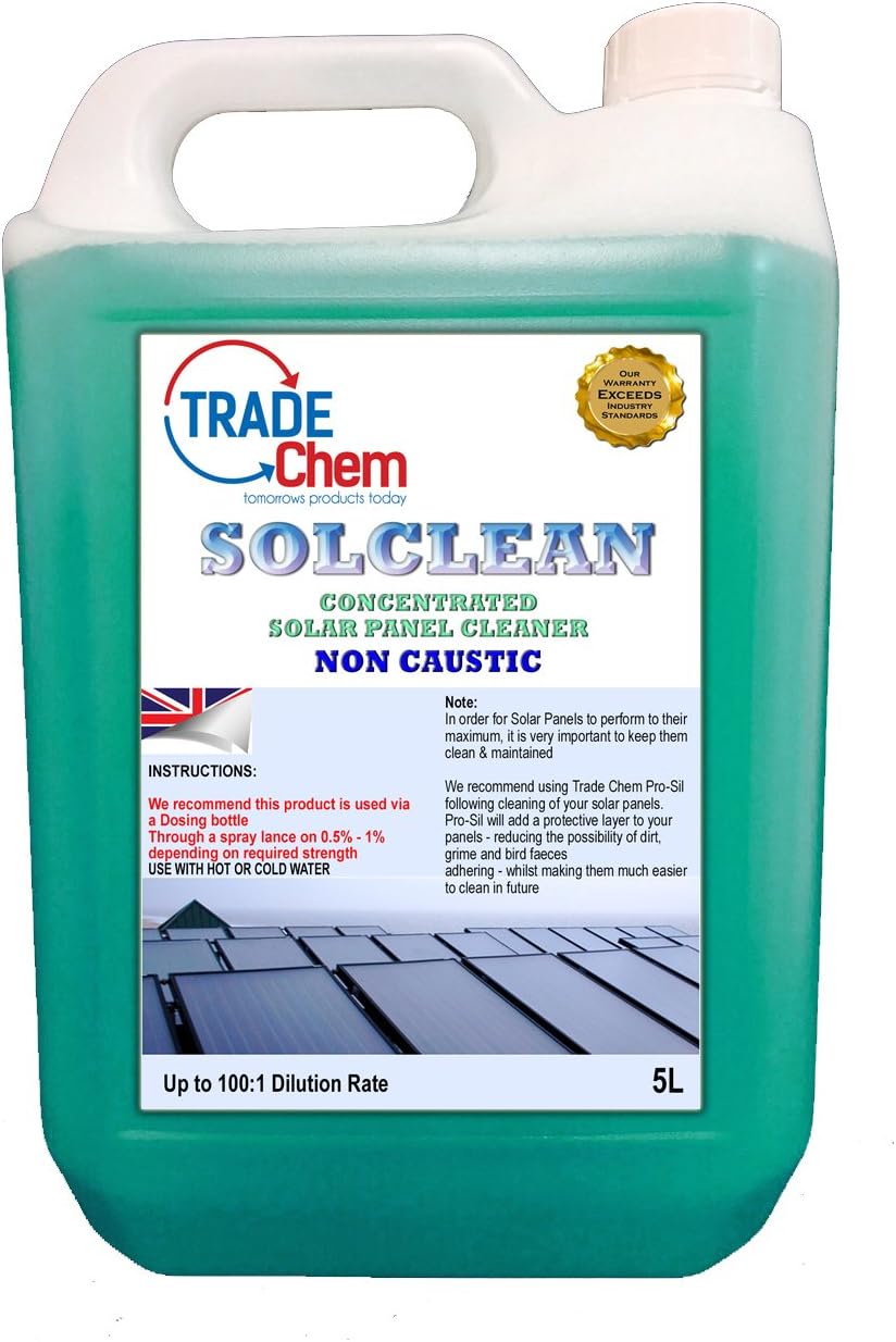 Trade Chemicals SOLCLEAN CONCENTRATED SOLAR PANEL CLEANER (5L) : Amazon ...