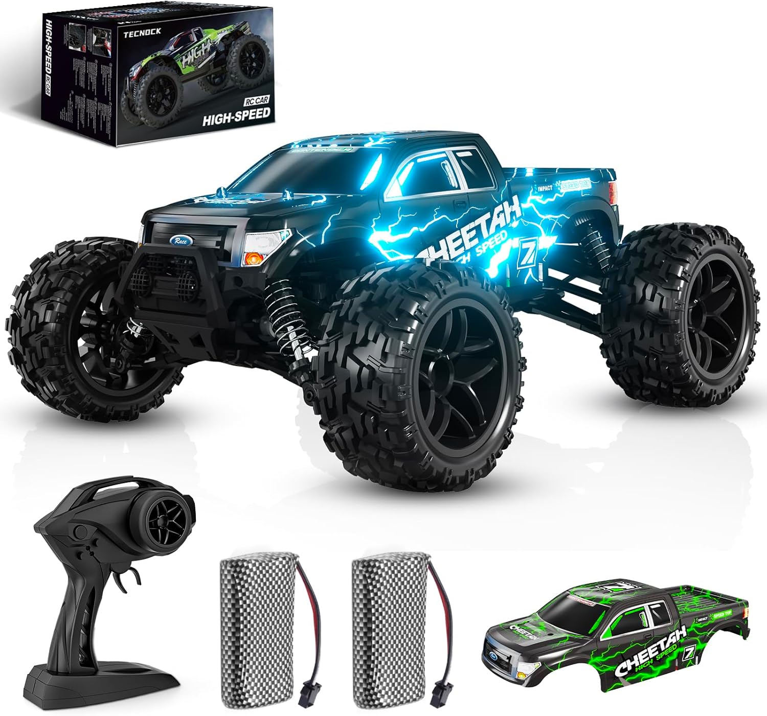Amazon.com: Tecnock Fast RC Car for Adults, 1:16 Scale Rc Truck for ...