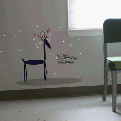 Amazon.com: Rudolph-WALL DECOR DECAL MURAL STICKER REMOVABLE VINYL ...
