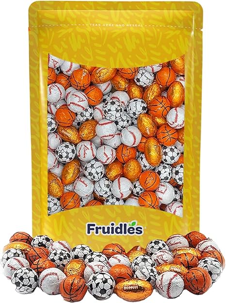 Amazon.com : Chocolate Super Sports Ball Candy Basketballs, Footballs ...