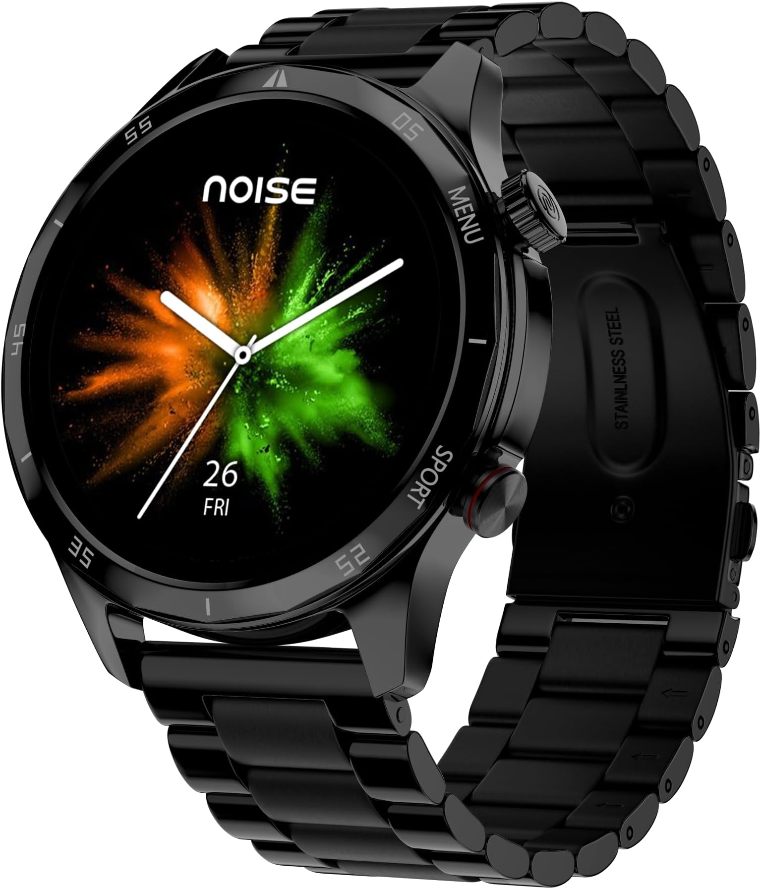 Noise NoiseFit Fusion Hybrid Smart Watch with Leather Strap (Classic ...