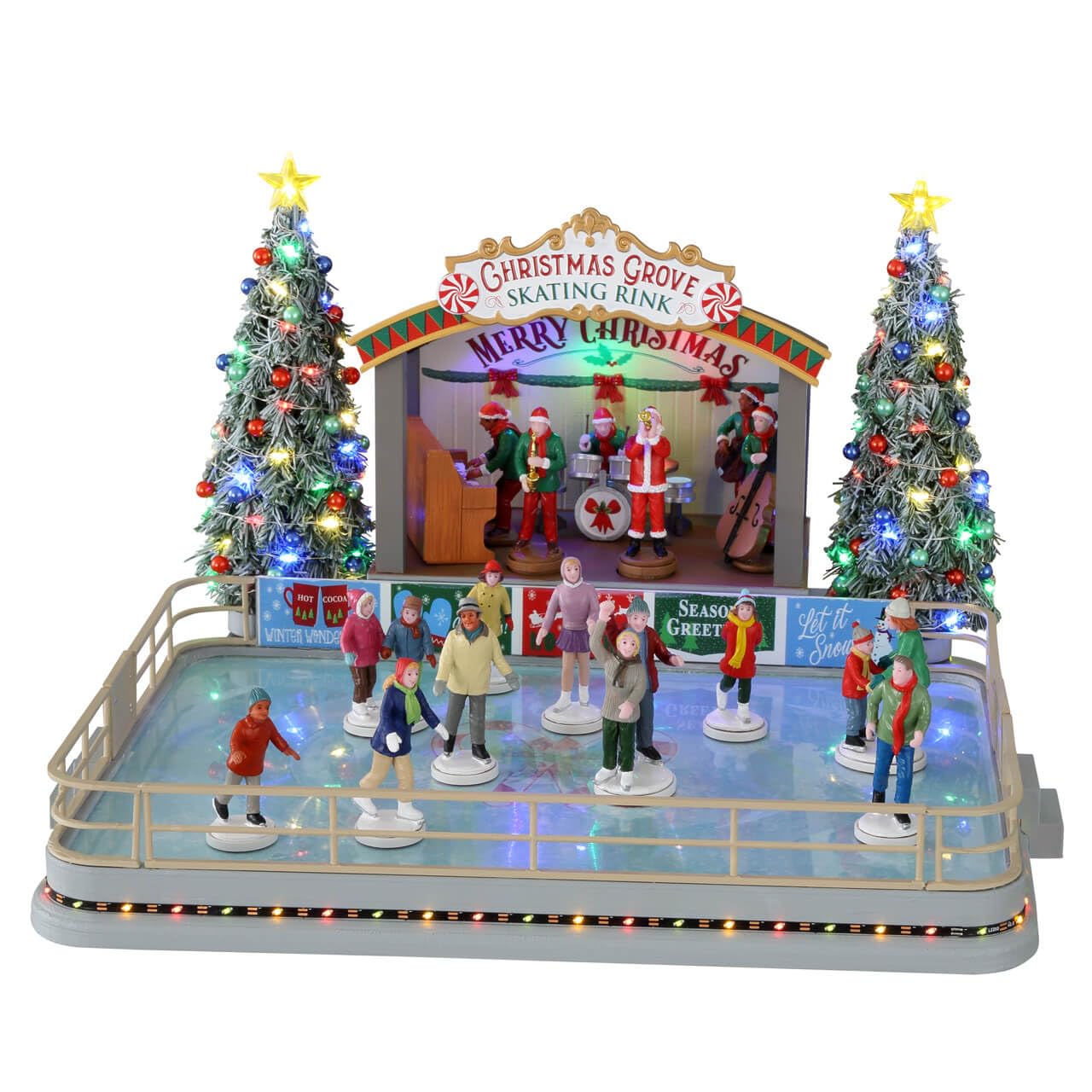 Amazon.com: Lemax Christmas Grove Skating Rink, with 4.5V Adaptor ...