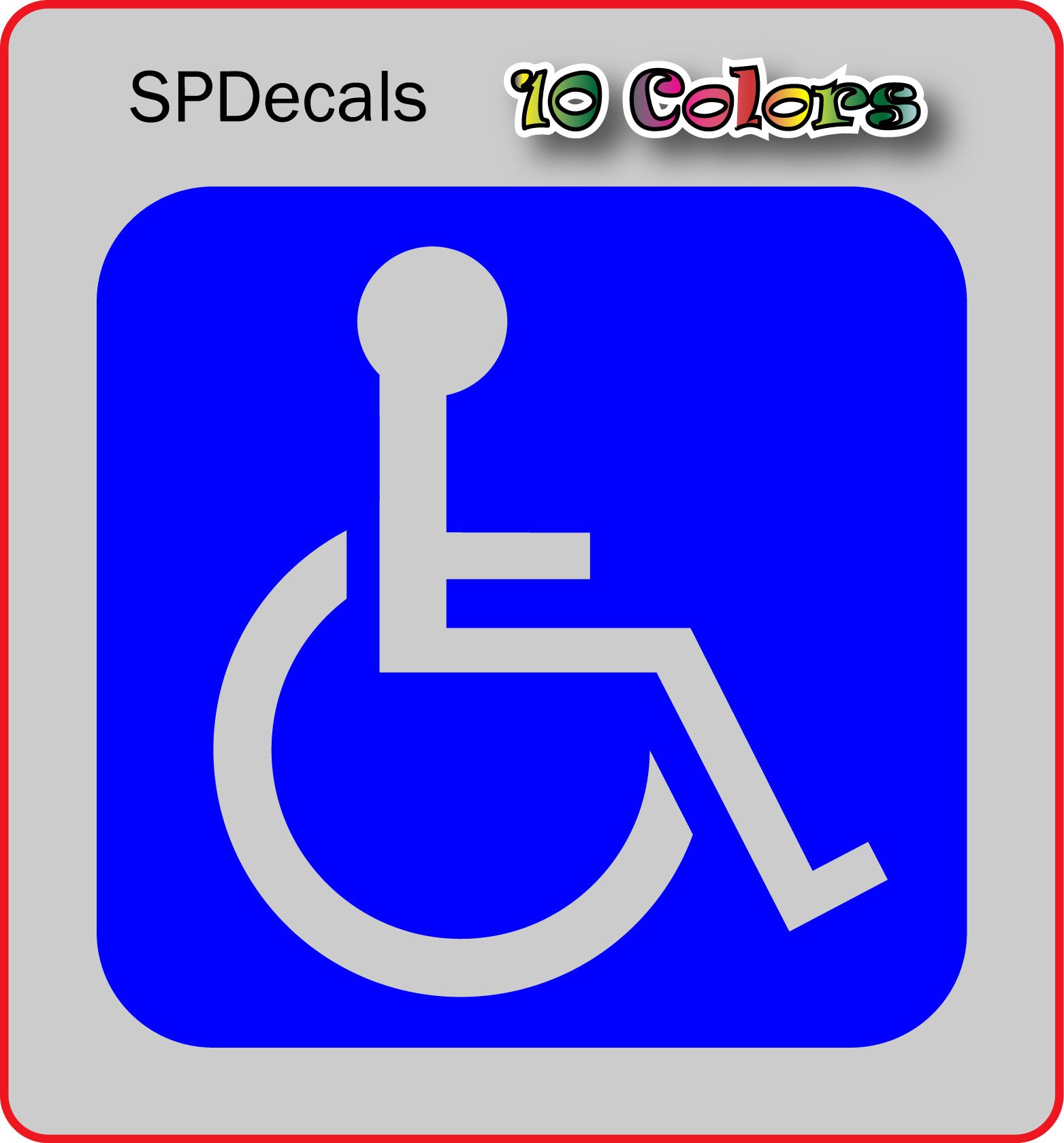 Amazon.com: spdecals Handicap Wheelchair Sign Car Window Vinyl Decal ...