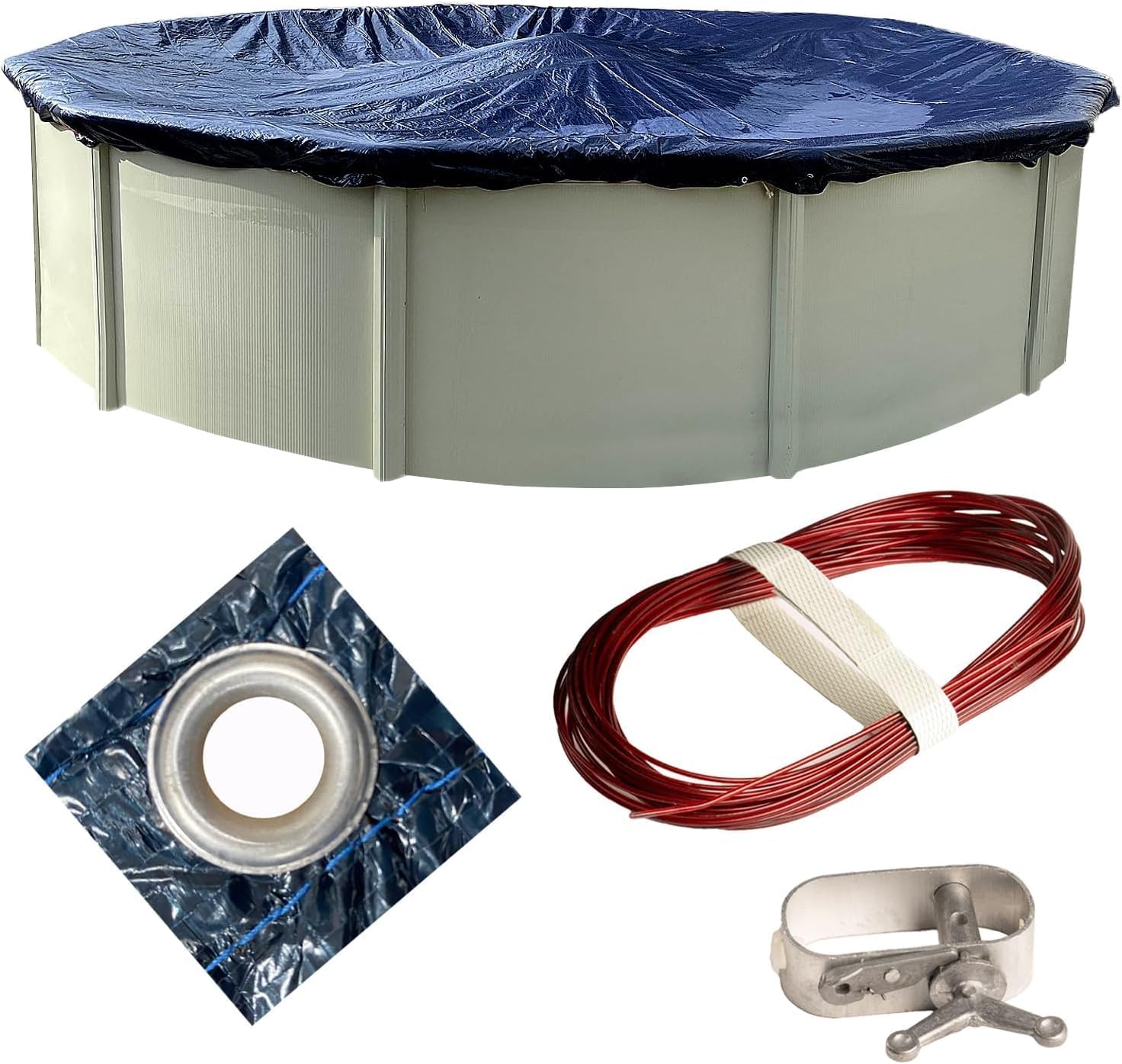 Amazon.com : Winter Block Heavy-Duty Winter Pool Cover | 24 ft Round ...