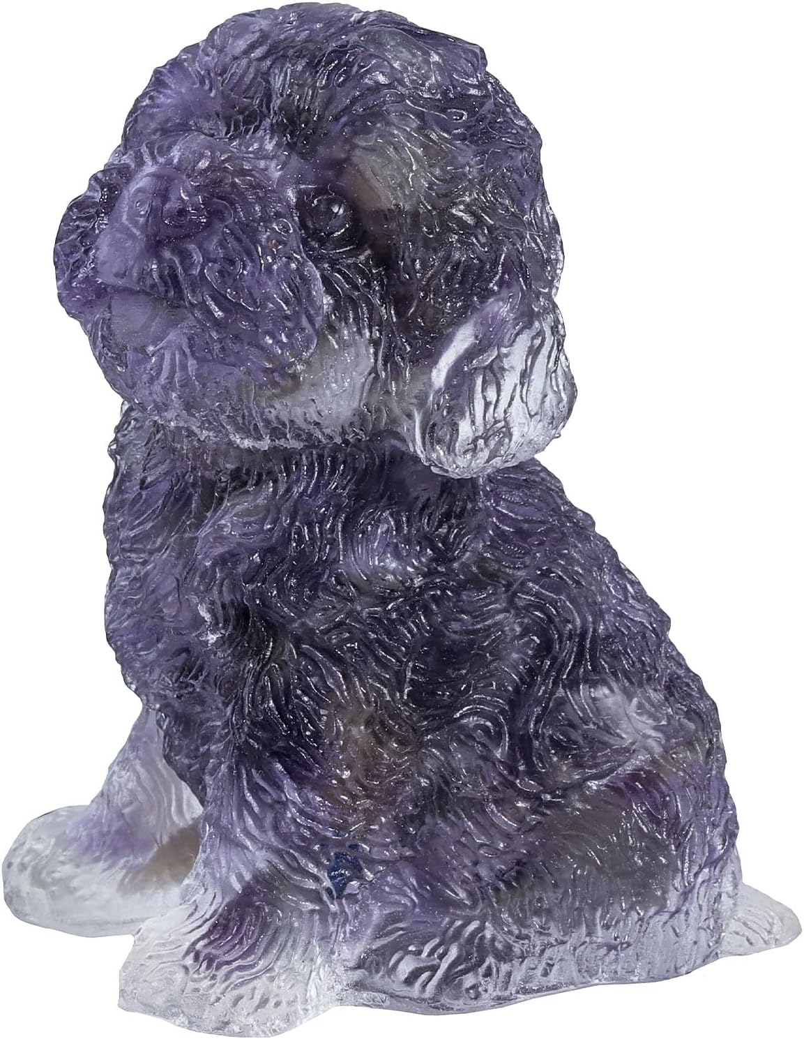 Mookaitedecor 6.5cm Amethyst Crystal Sitting Dog Figurine Ornament for ...