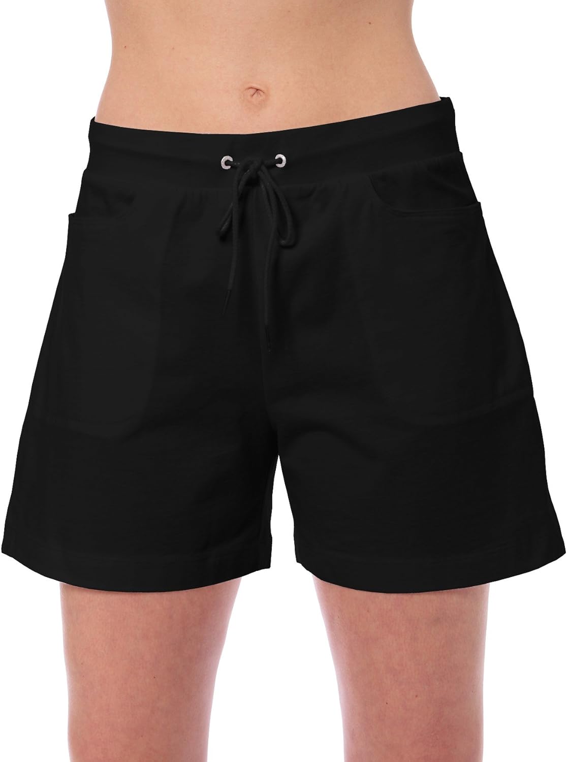 Danskin Women's Cotton Drawstring Short,Black,Large at Amazon Women’s ...