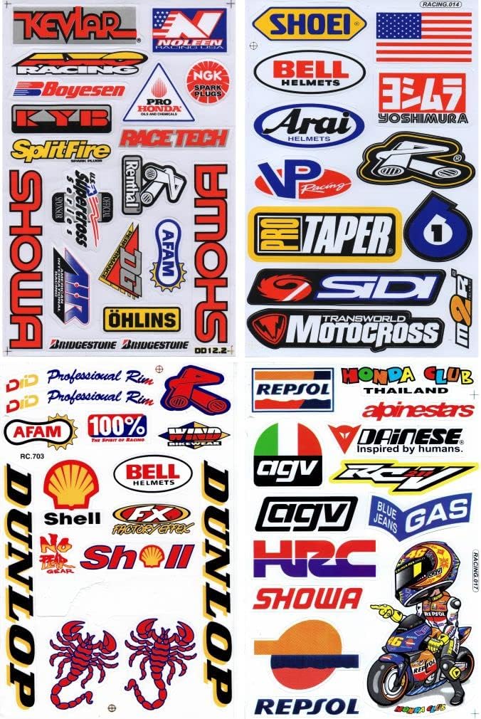 4 Bogen - Sponsors Sponsor Rally Promotion Sticker Motorsport Motocross ...