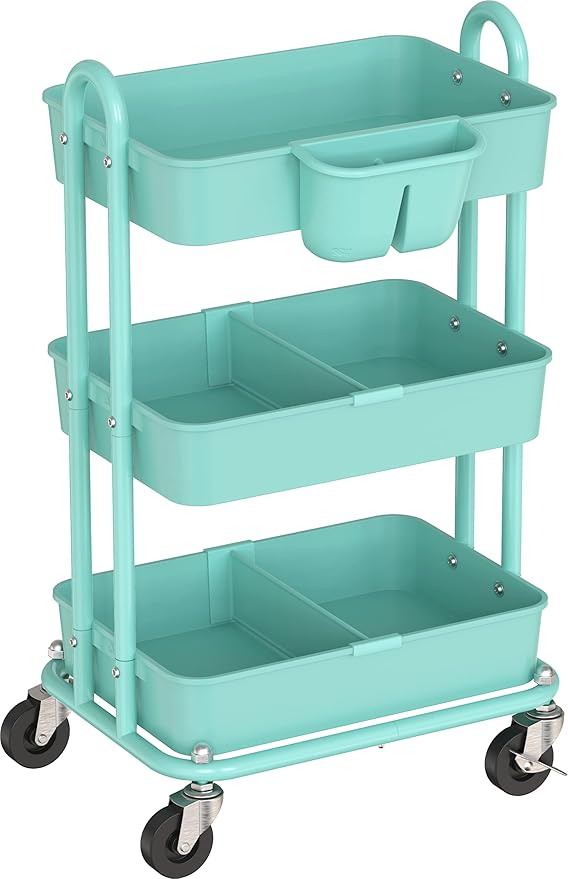 Amazon.com: SimpleHouseware 3-Tier Multifunctional Rolling Utility Cart ...