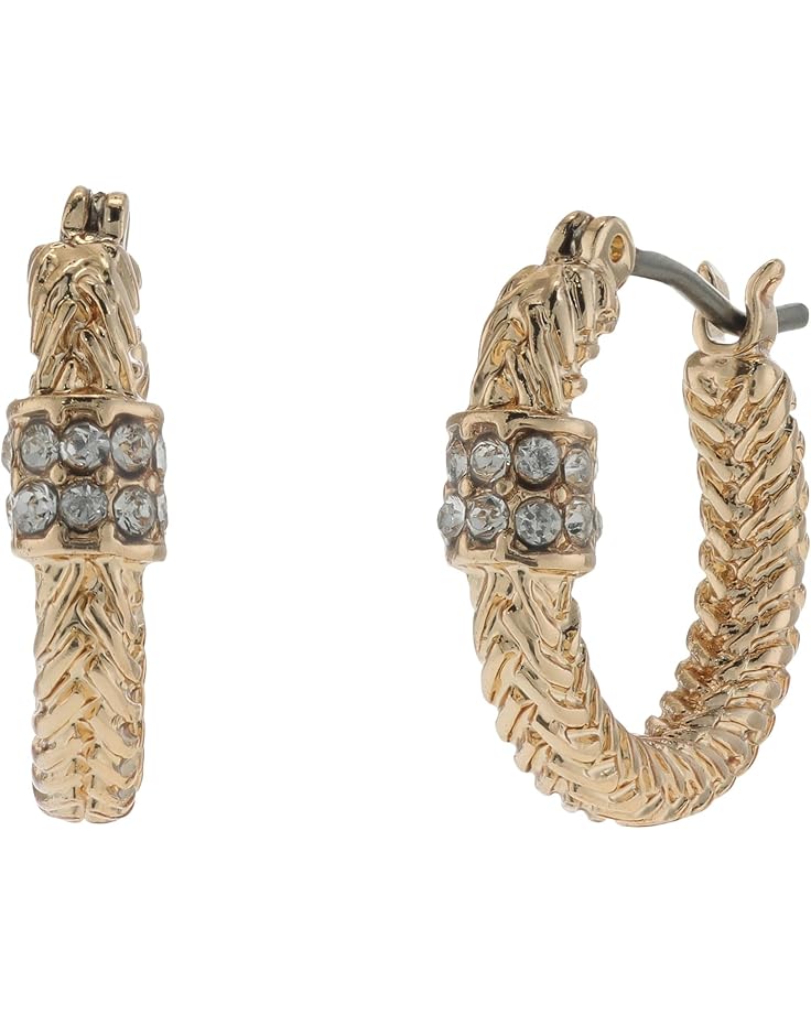 LAUREN Ralph Lauren Roundell Pave Hoop Earrings | Zappos.com