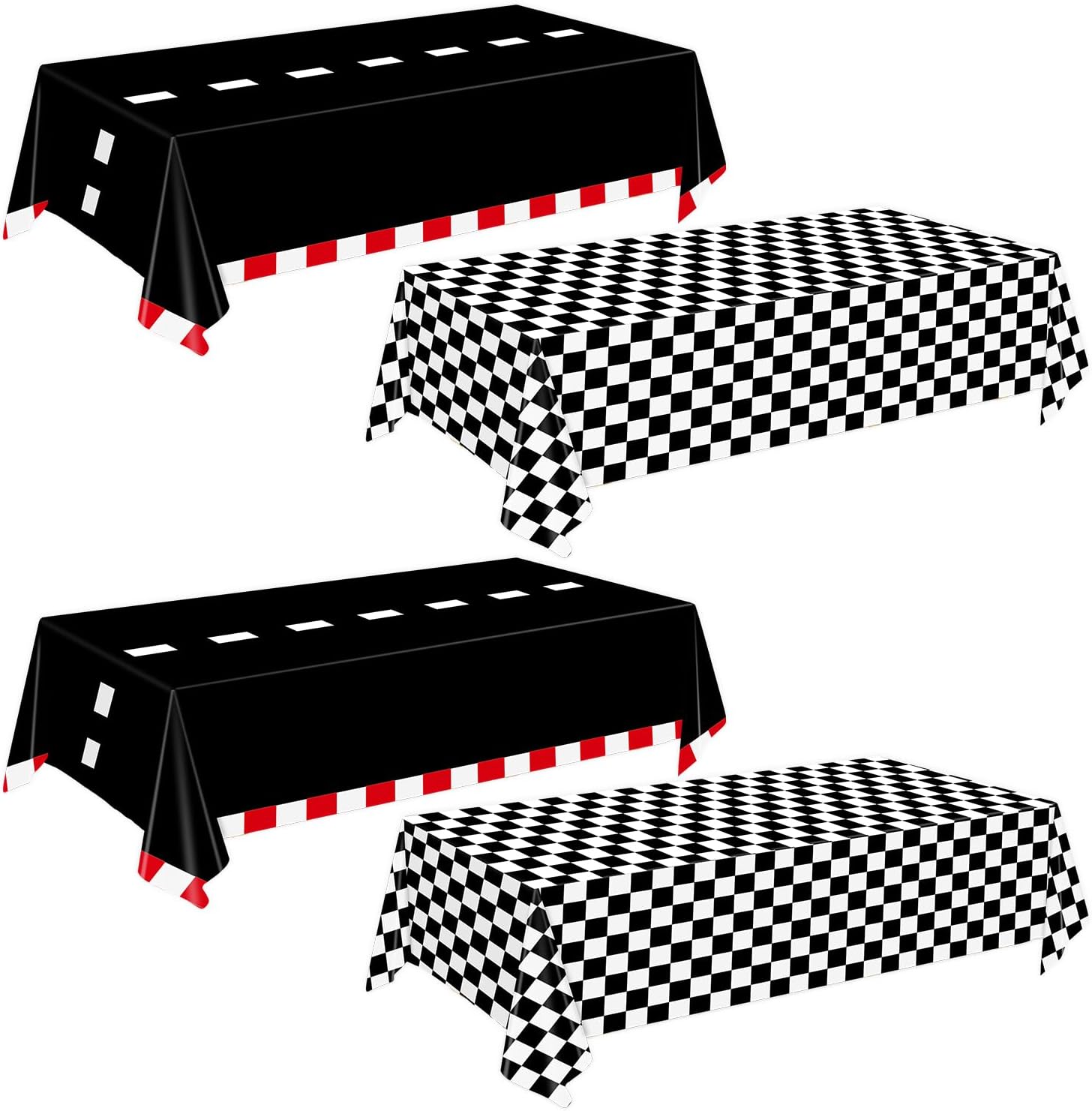 Amazon.com: Oigco 4 Pack Racing Car Tablecloth - Race Car Birthday ...