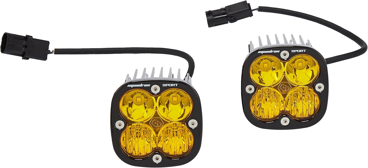 Baja Designs 55-57813 Amber Squadron Sport Pair LED Driving/Combo,1 ...