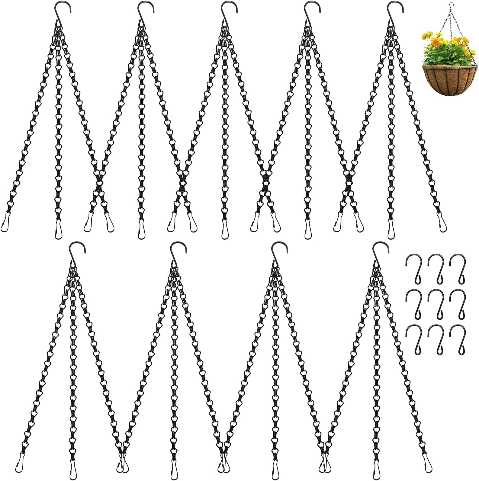 Amazon.com: MRRCYUR Chains for Hanging Plants 3pcs Hanging Basket Chain ...