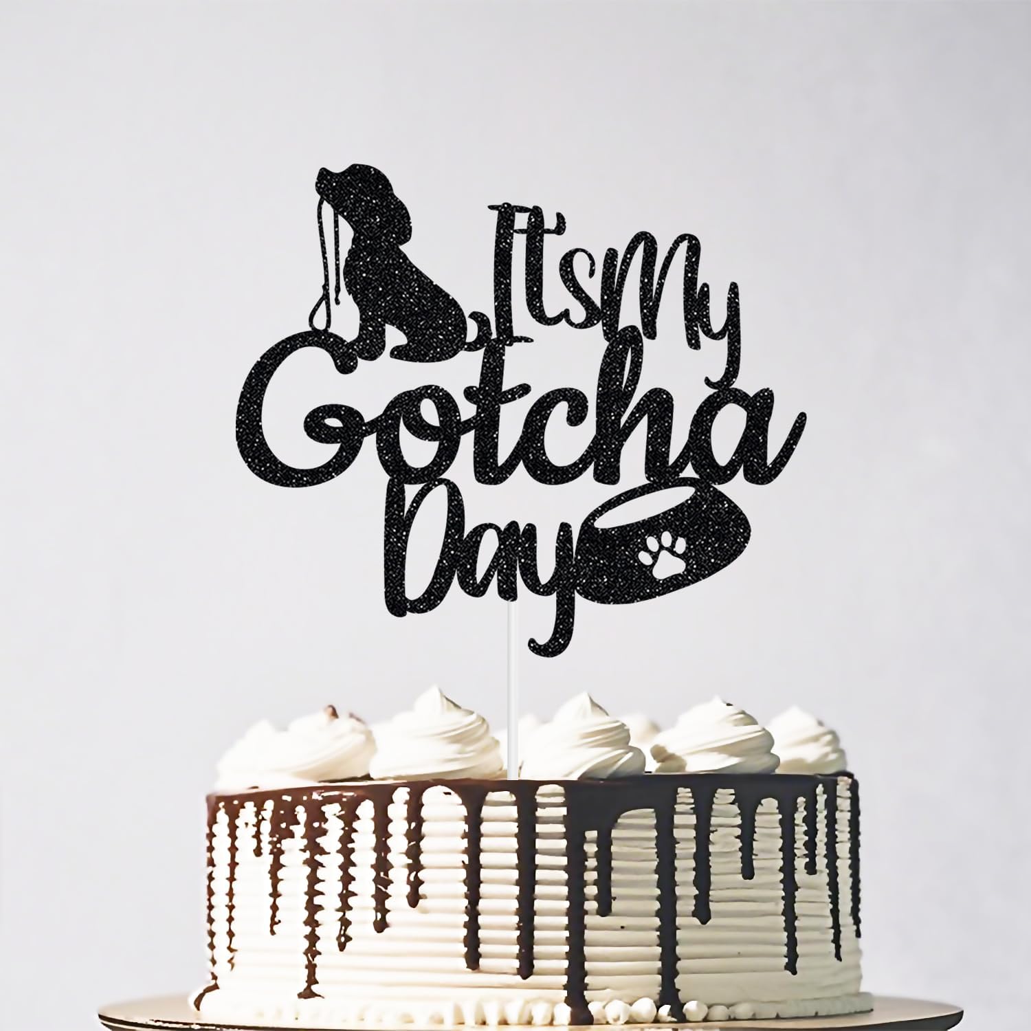 Amazon.com: Glitter It's My Gotcha Day Cake Topper - Funny Happy ...
