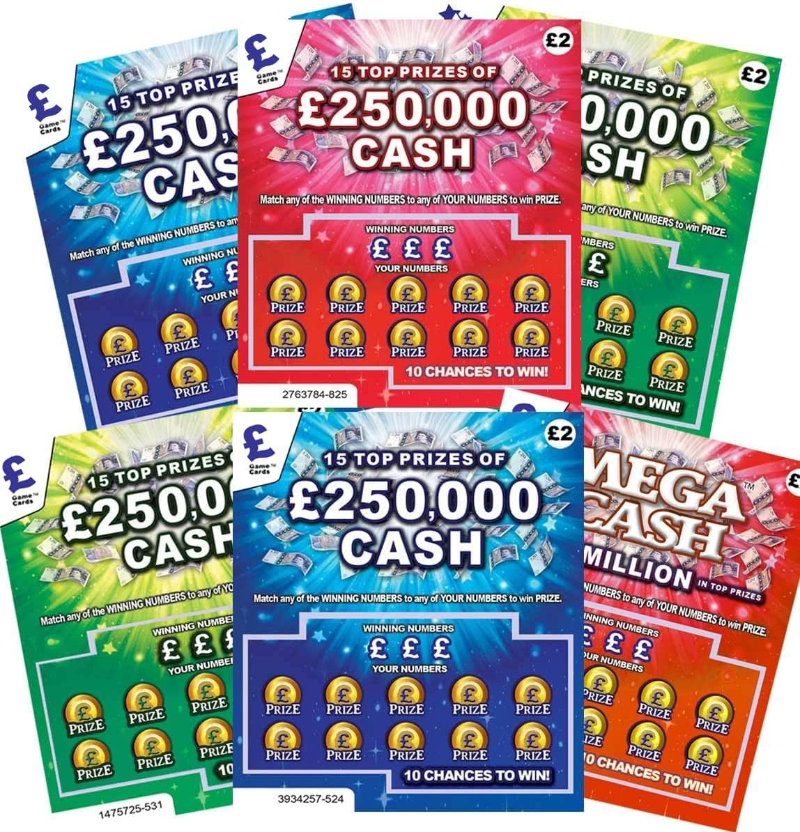 WARNING - Pack of 6 - Fake Joke Prank Scratchcards Ultimate Stocking ...