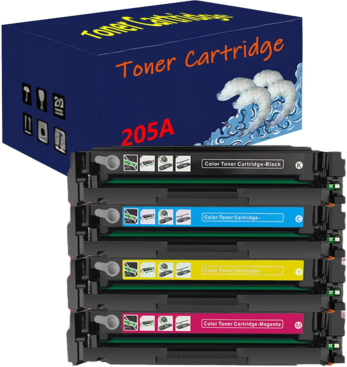 Amazon.com: 205A Toner Cartridge for HP CF530A CF531A CF532A CF533A ...