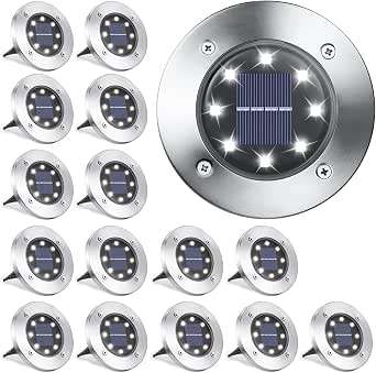 LYHOPE Solar Ground Lights Outdoor