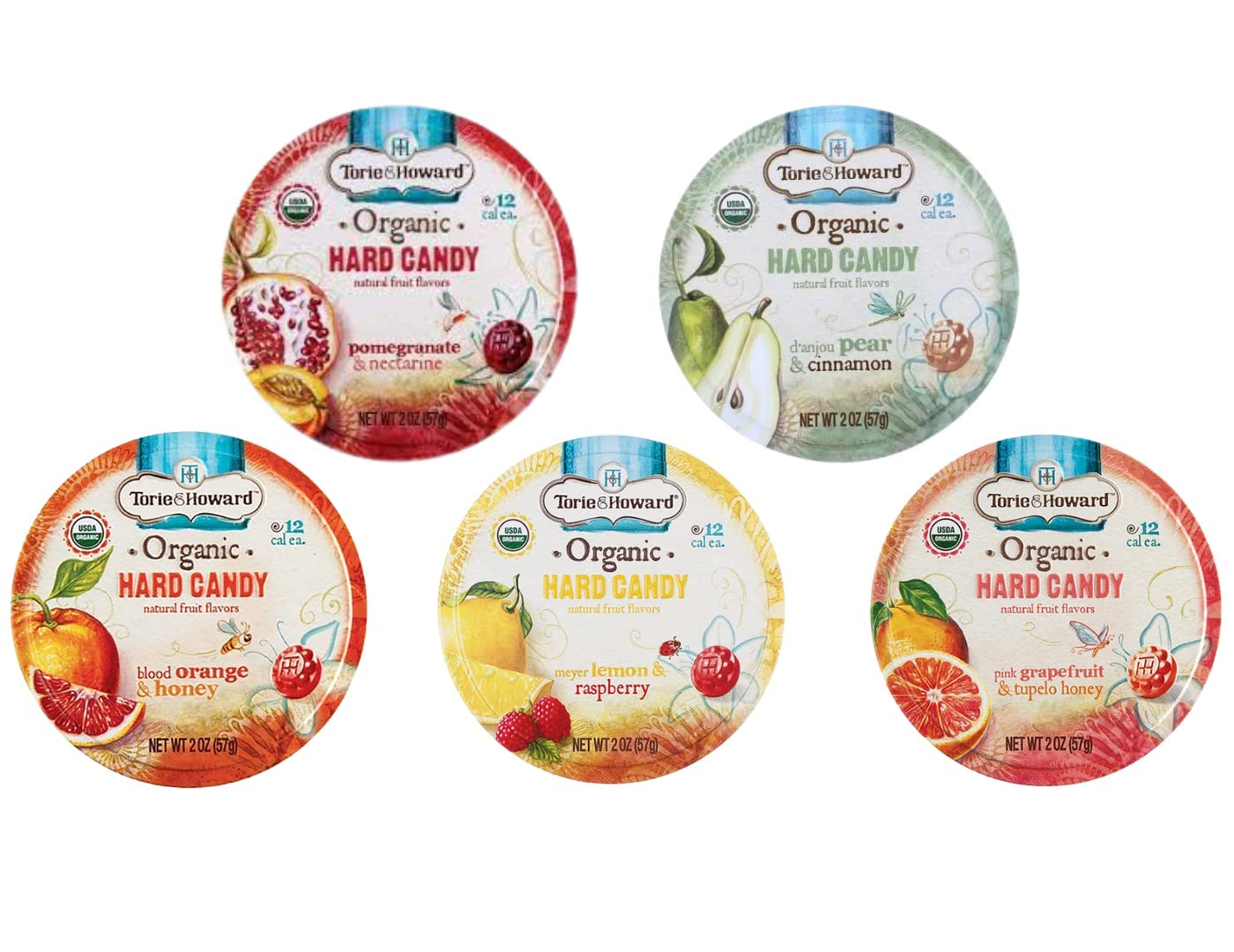 Amazon.com : Torie and Howard Hard Candy Variety Pack - 5 Flavors, 2 oz ...