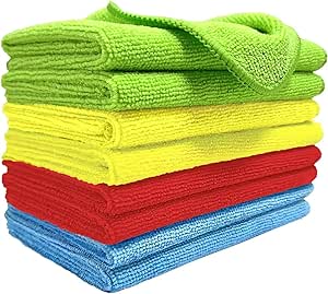 Pack of 8 Microfiber Cleaning Cloths 40x40cm – Premium Kitchen Towels ...