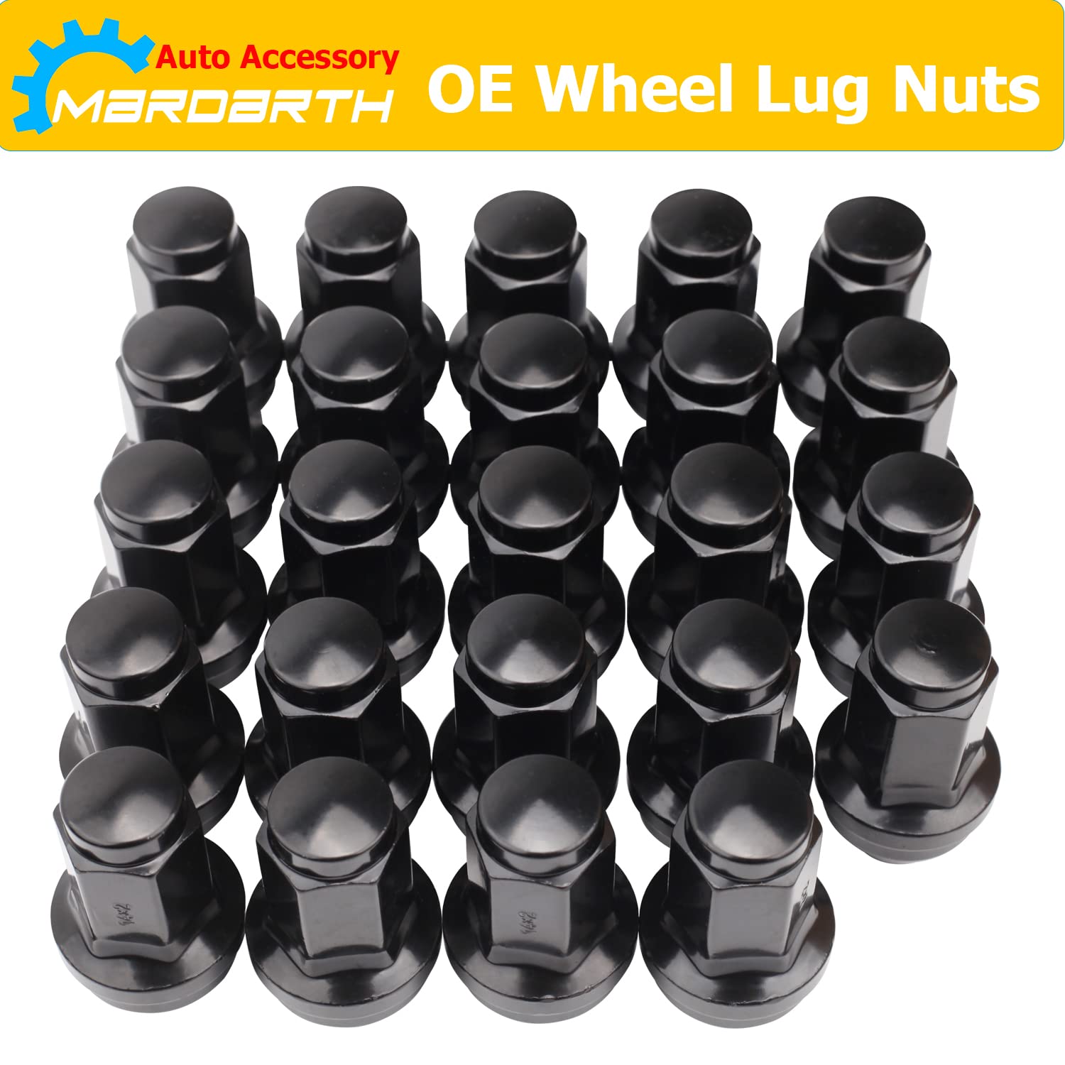 Set of 24, 14x2.0mm 13/16 Hex OEM Factory Style Large Acorn Seat Lug ...