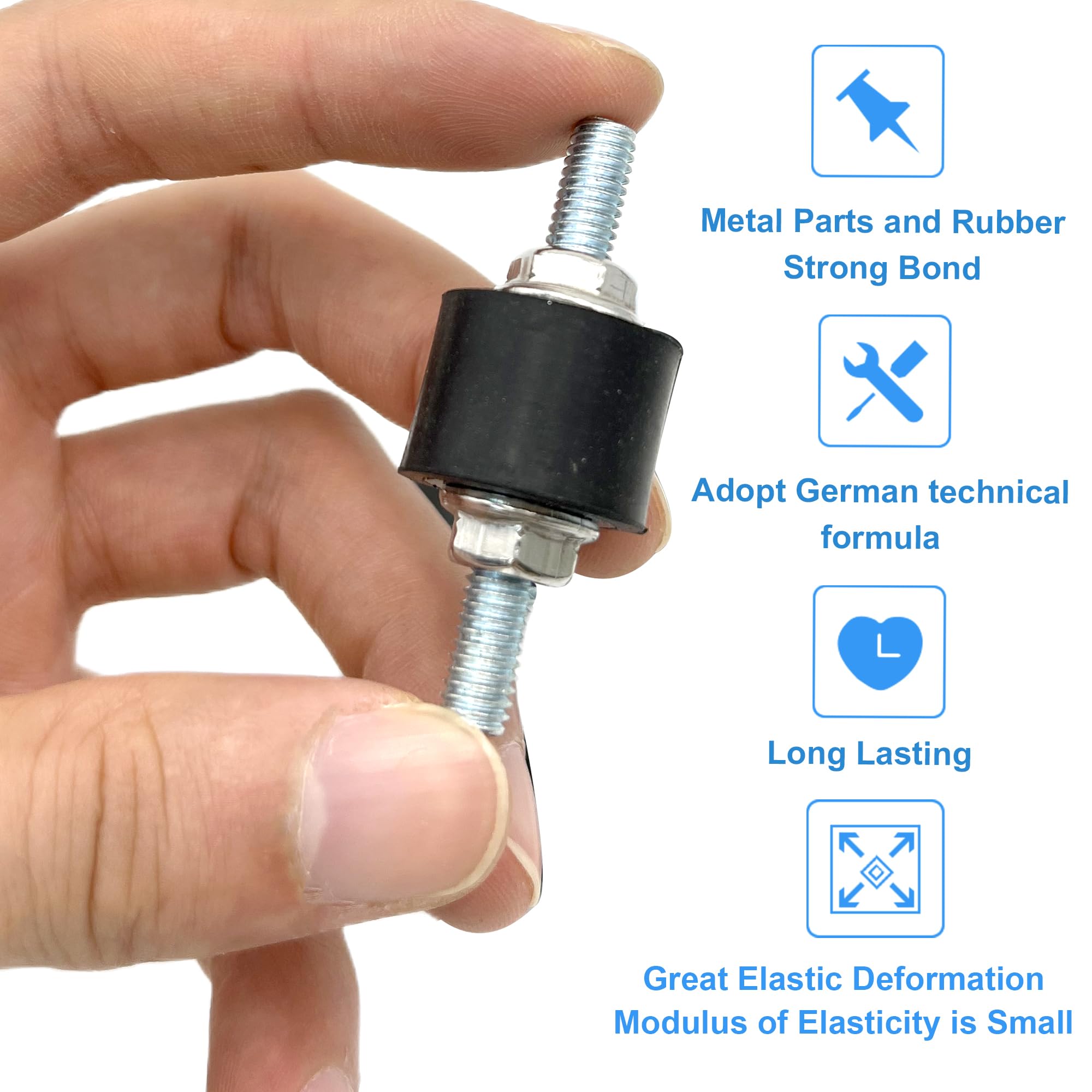 Snapklik.com : BOPOREAE 4 Pcs M6 20 X 15 Mm Rubber Isolator Mounts ...