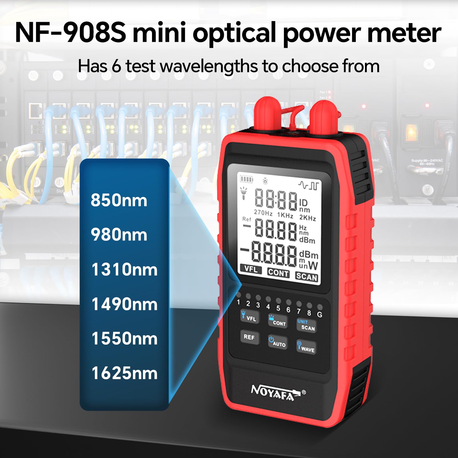 Snapklik.com : Fiber Optic Tester, Handheld Optical Power Meter, Light ...
