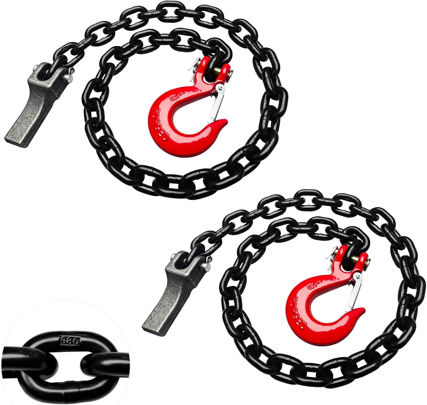 Amazon.com: SENKEYFE Grade 80 Trailer Safety Chains - 35 Inch Tow ...