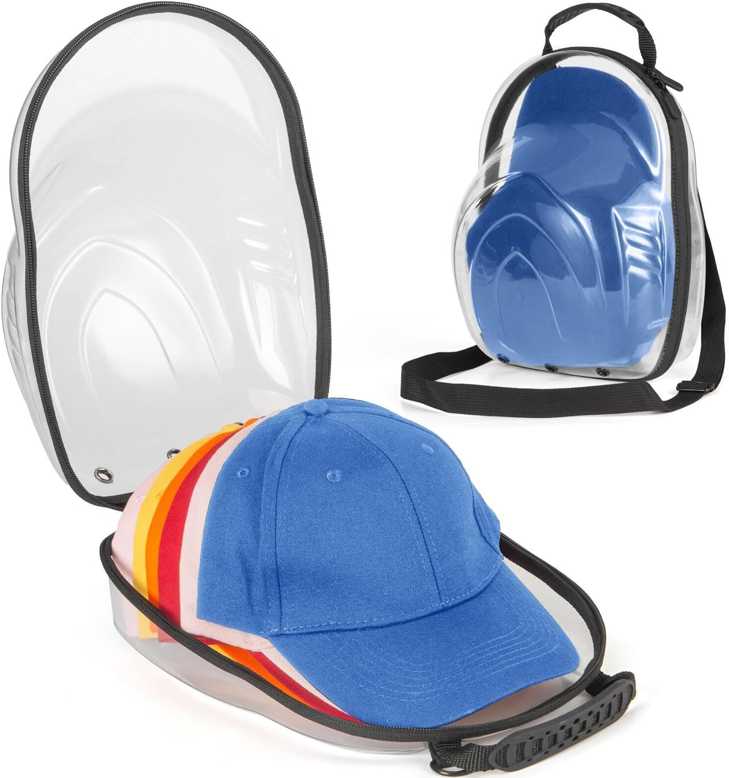 Amazon.com - SCAVATA 6 Pack Hat Organizer Box, Stackable Clear Baseball ...