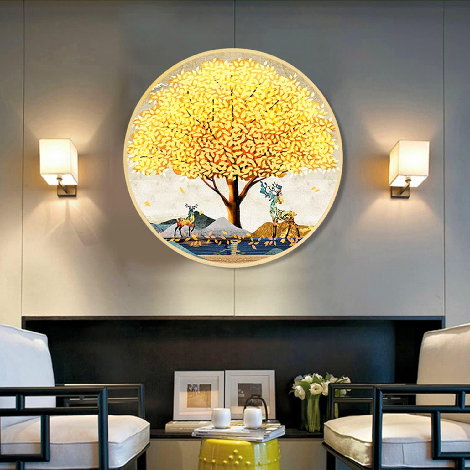 Amazon.com: Metal Tree of Life Wall Decor Luxury Money Tree Wall Art ...