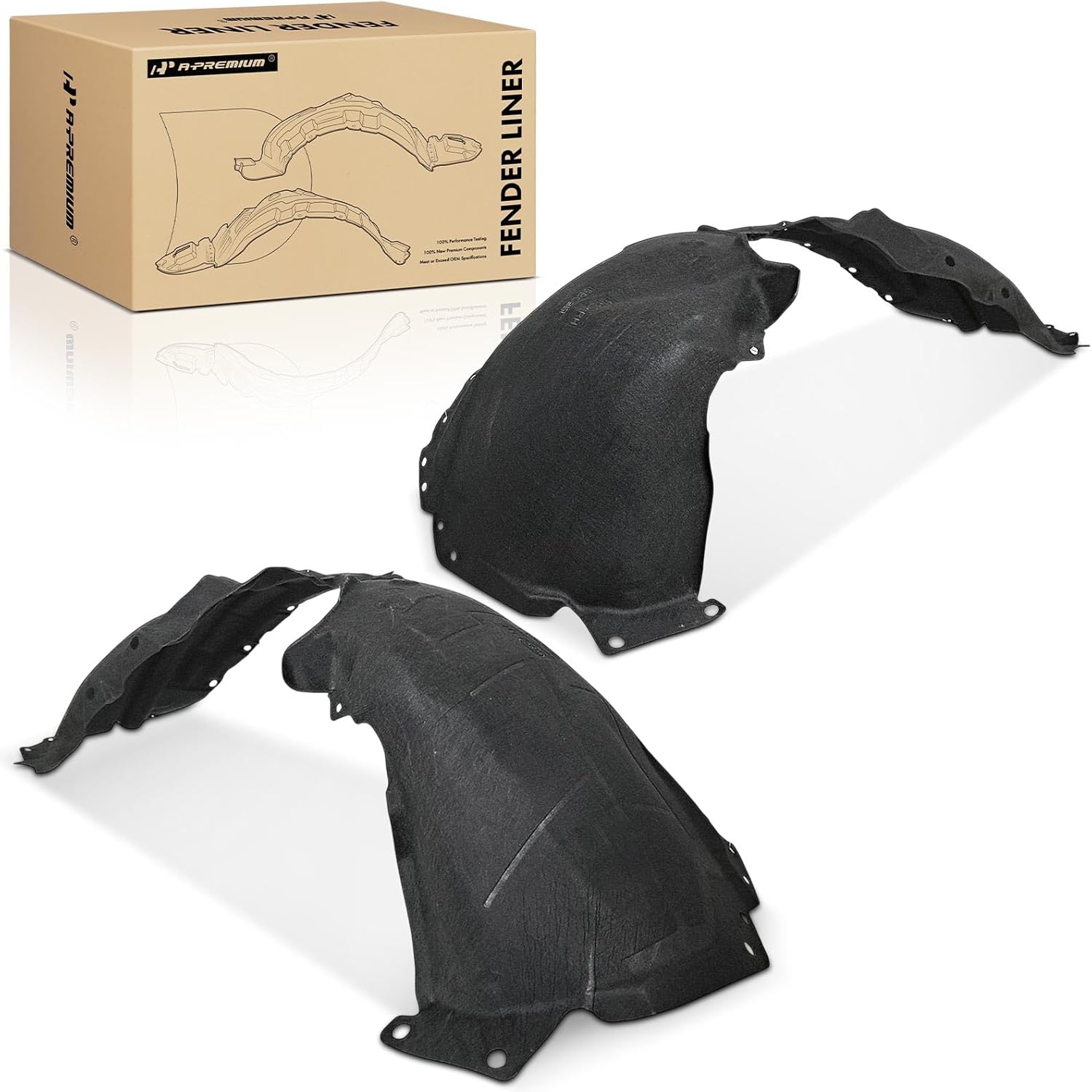 Amazon.com: A-Premium Pair Front Inner Fenders Liner Splash Shield Set ...