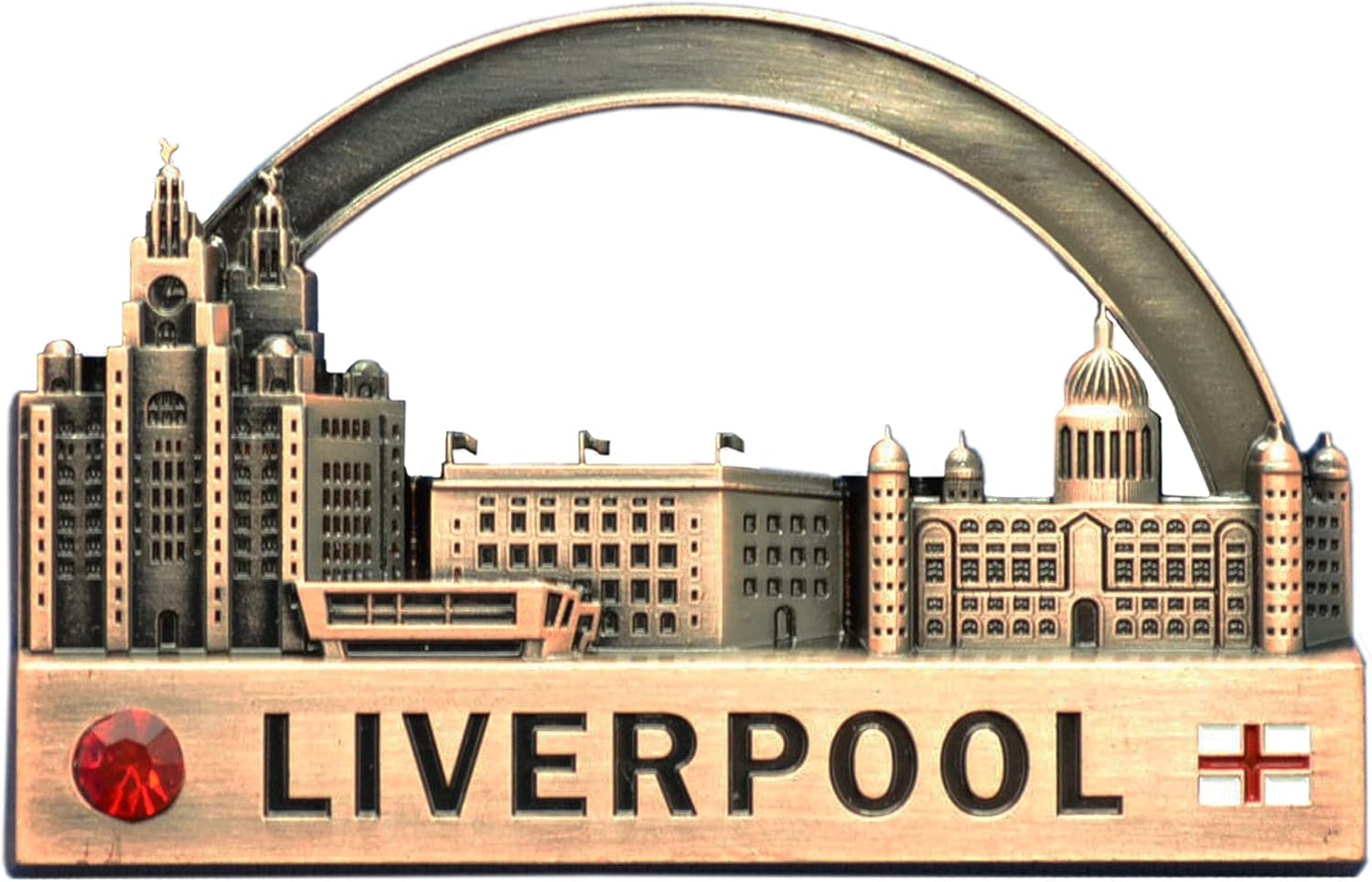 Liverpool Waterfront Metal Fridge Magnet : Amazon.co.uk: Home & Kitchen