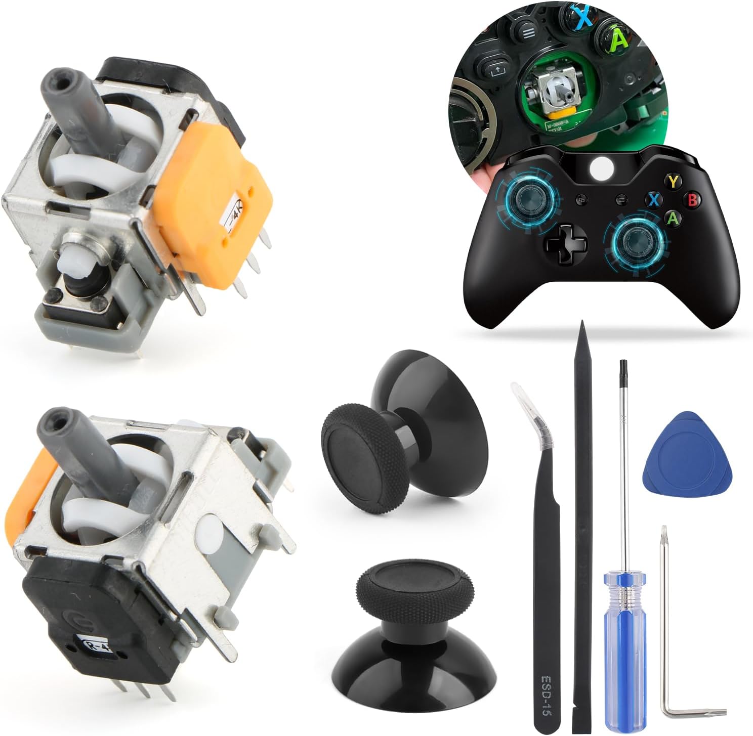 Amazon.com: 2PCS Hall Effect 3D Analog Sensor Joystick Module ...