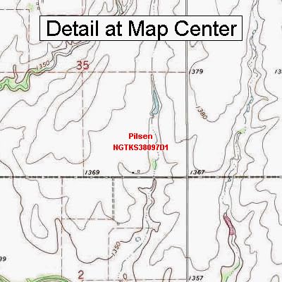 Amazon.com : USGS Topographic Quadrangle Map - Pilsen, Kansas (Folded ...