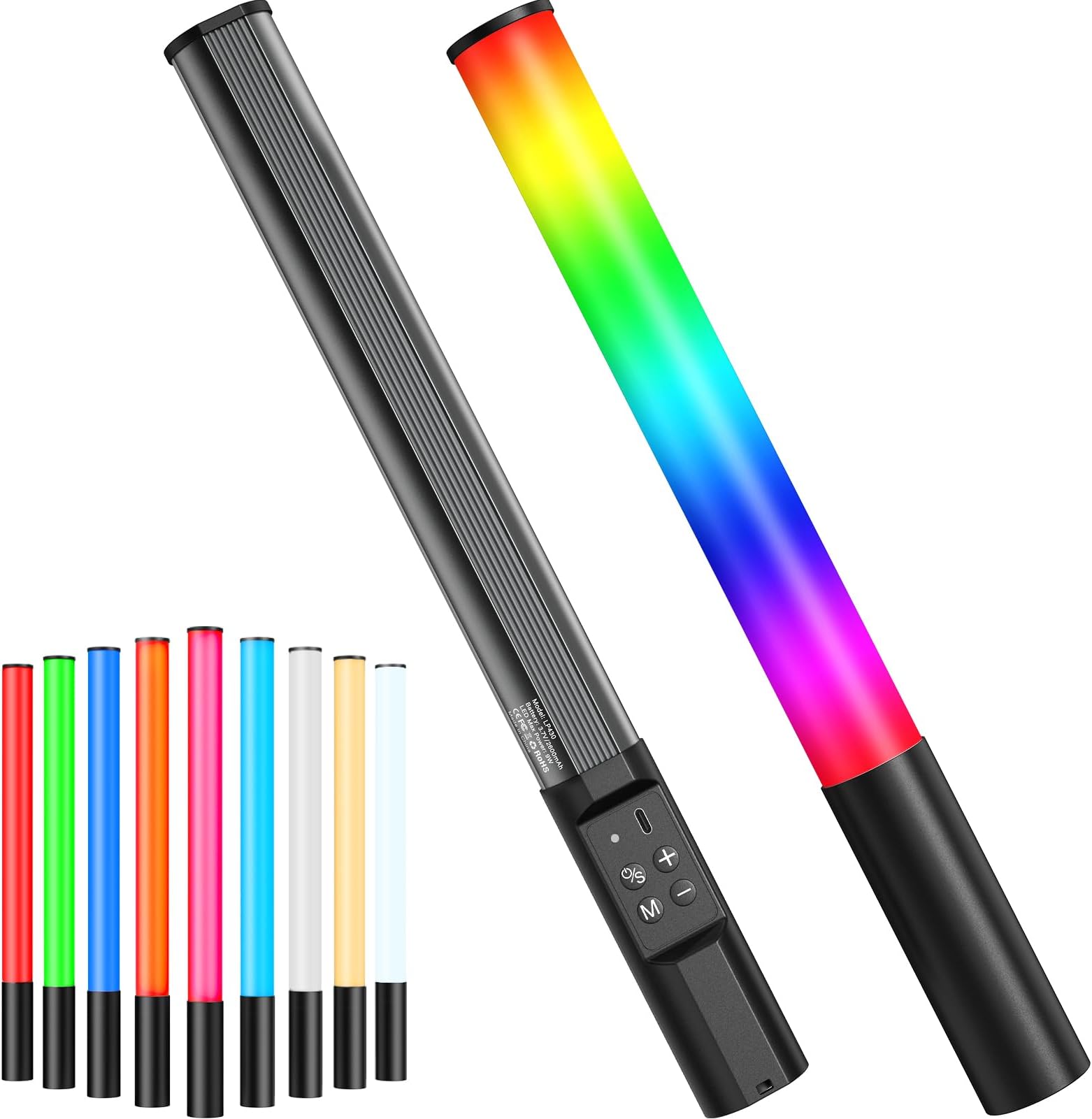 Photography Light Wand,Heysliy RGB Handheld LED Light Stick,Portable ...
