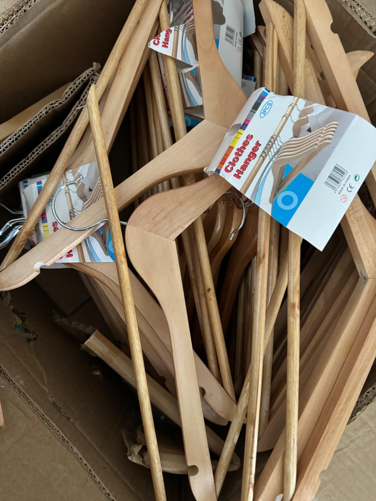 Zober Wooden Suit Hangers Pack of 10 with Non Slip Pants Bar - Smooth ...