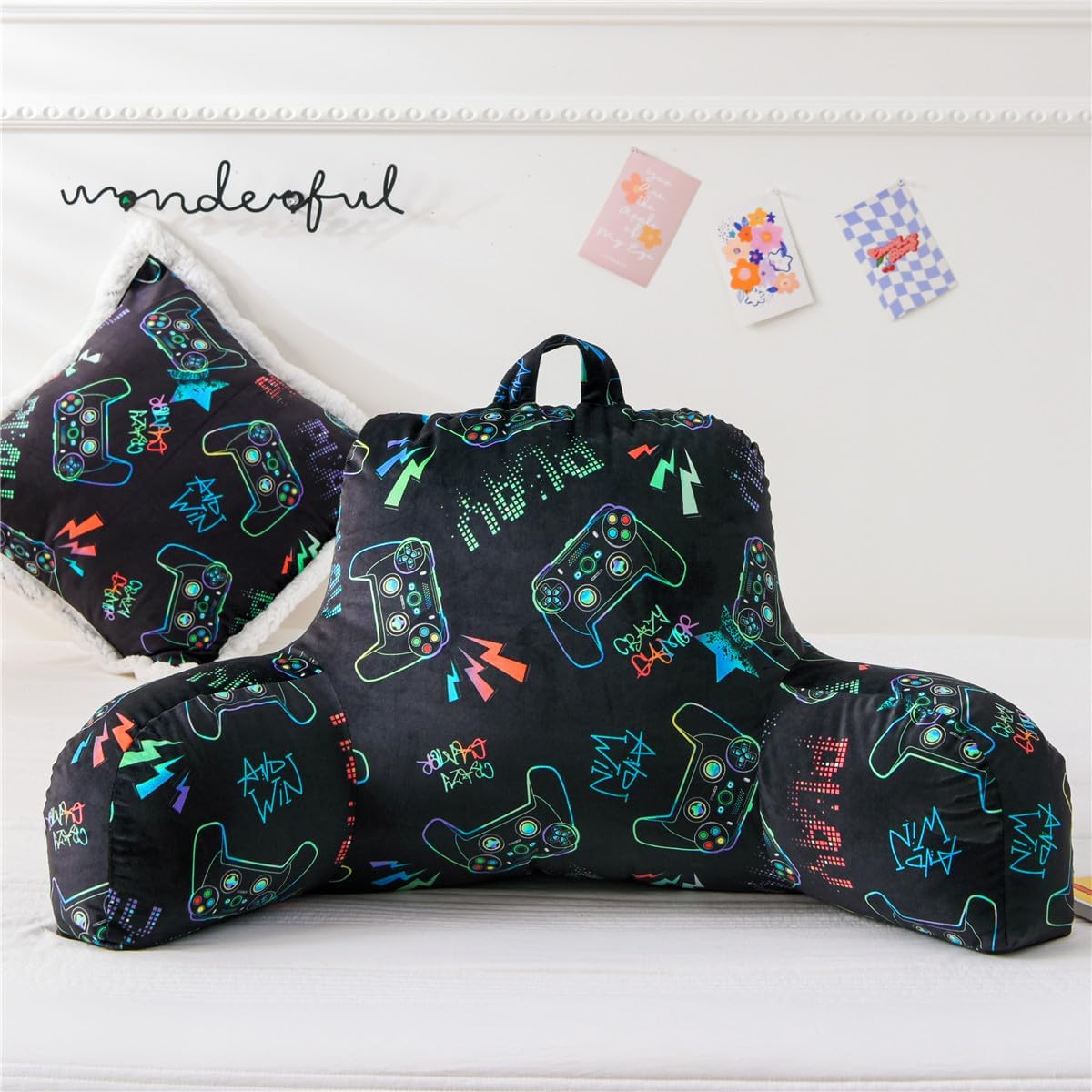 Amazon.com: NTBED Video Game Controller Printed Reading Pillow Bed ...