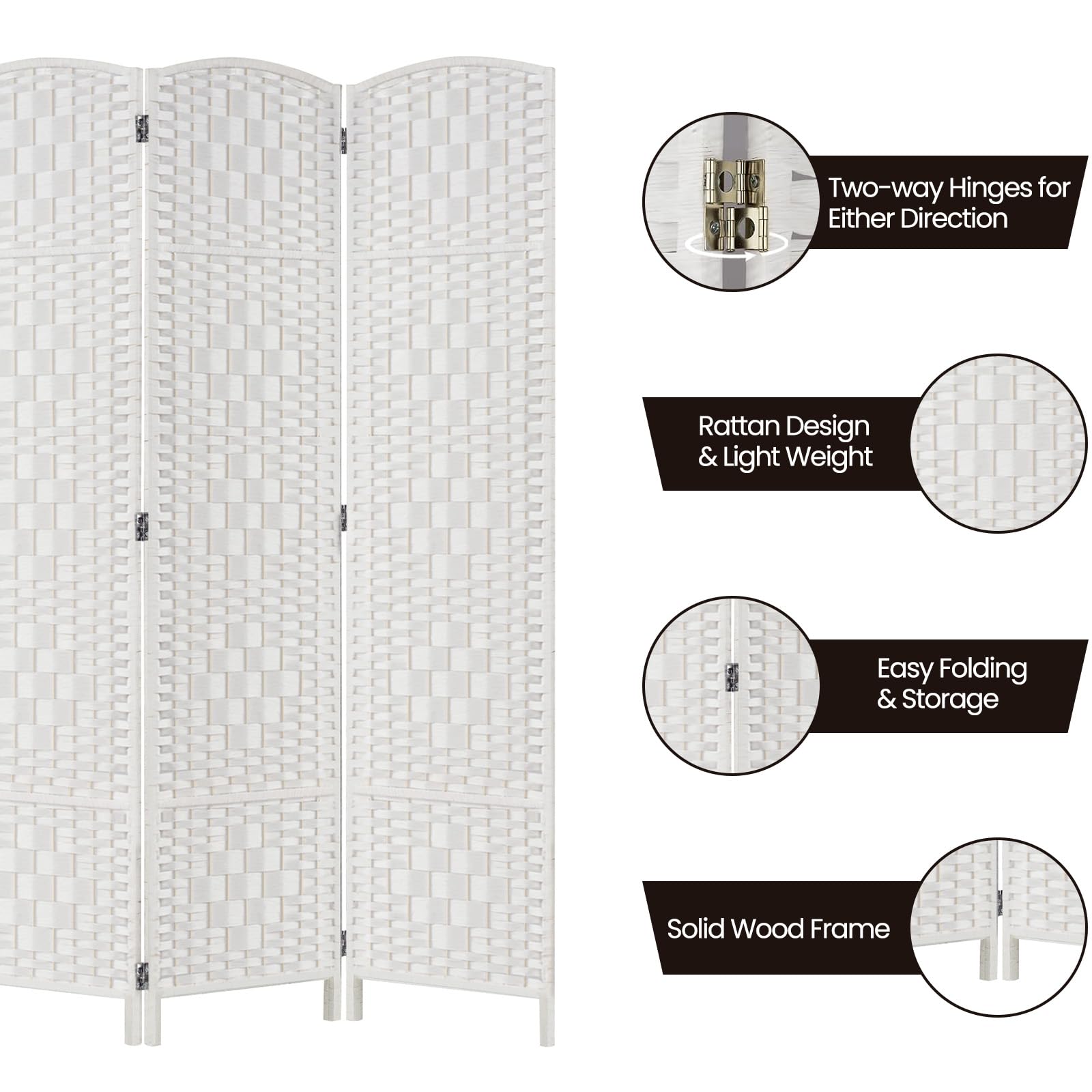 Snapklik.com : Room Divider, 6 Ft Tall Room Dividers And Folding ...