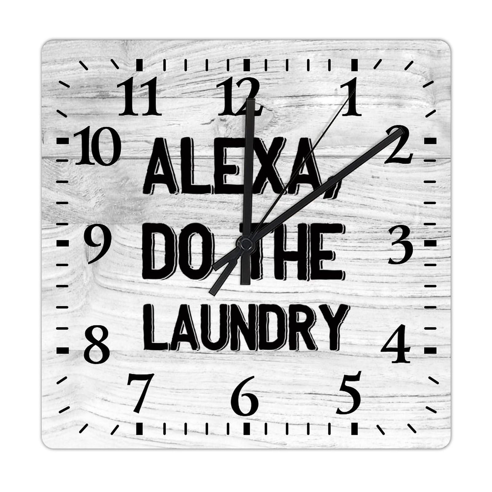 Amazon.com: Mighun Alexa, Do The Laundry Wall Clock Inspirational ...