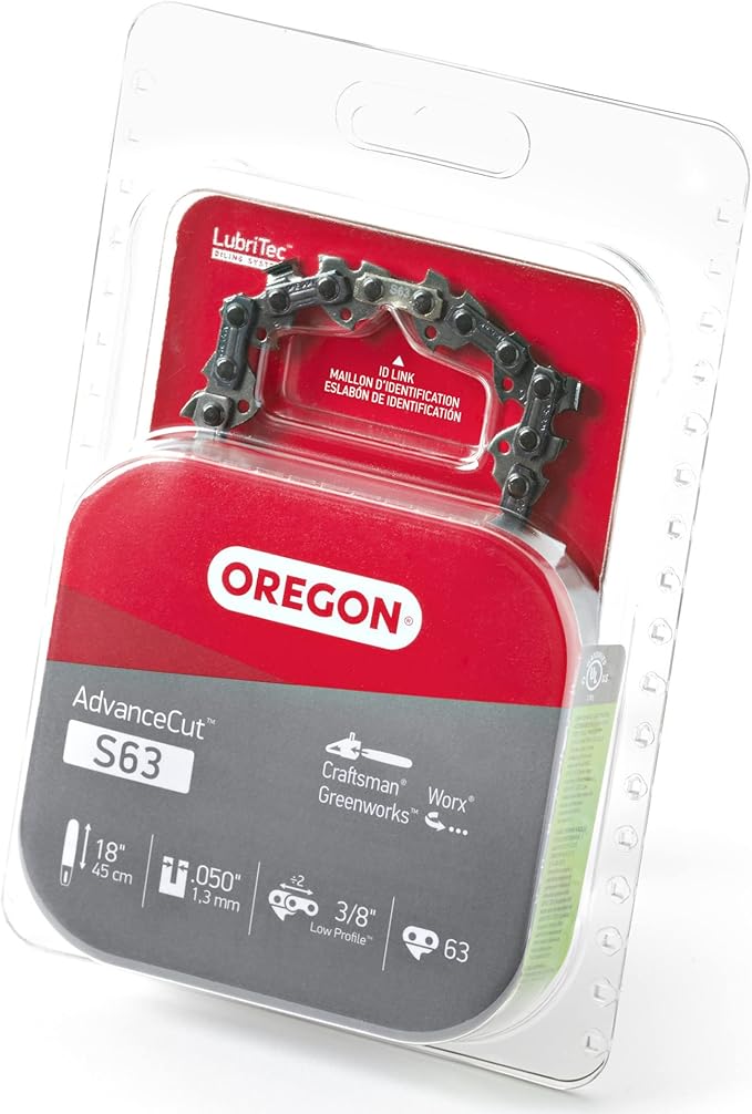 Amazon.com: Oregon S63 AdvanceCut Replacement Chainsaw Chain for 18 ...