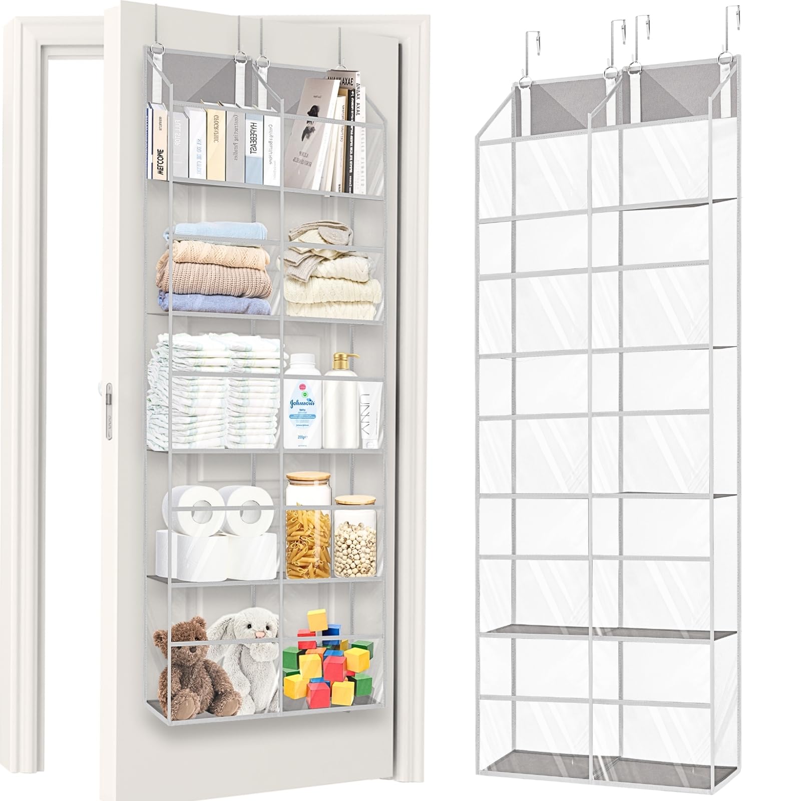 Amazon.com: Over the Door Organizer 5 Tiers,Extra Large Behind Door ...