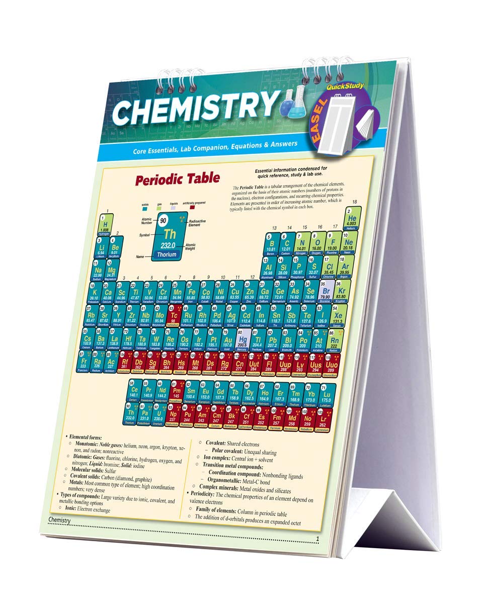 Chemistry Easel Book: a QuickStudy Reference Tool - Core Essentials, Periodic Table, Lab ...