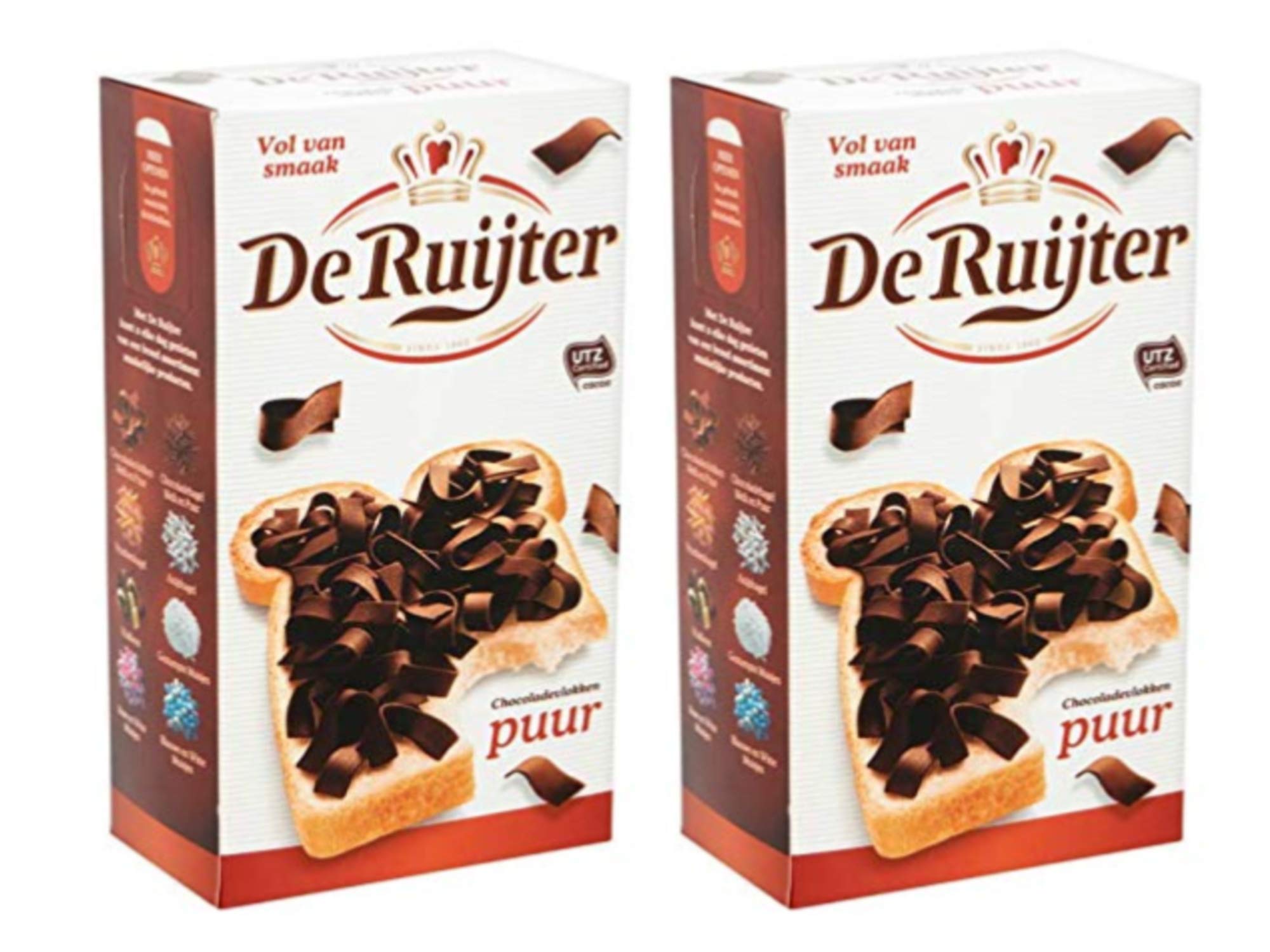 Buy De Ruijter, Dark Chocolate Flakes, Vol van smaak, Vlokken, 2 box ...