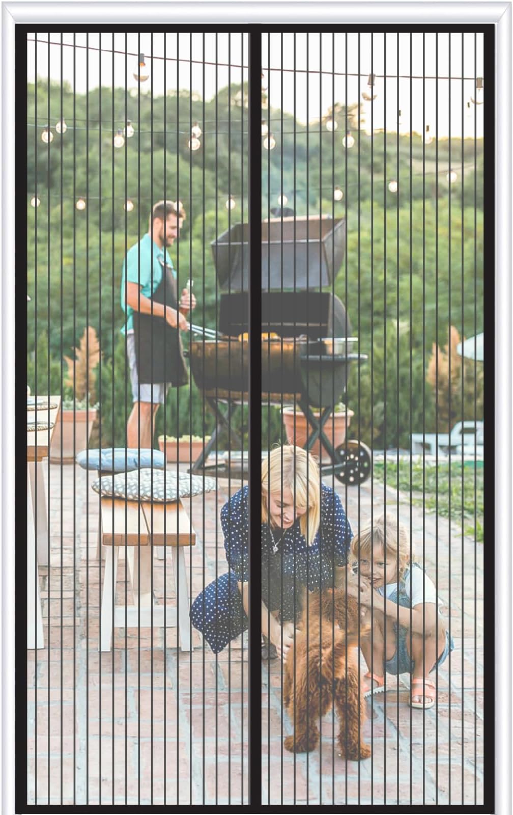 ZFBBMagnetic Easy Install Screen Door Magnetic Pet Friendly Fiberglass ...