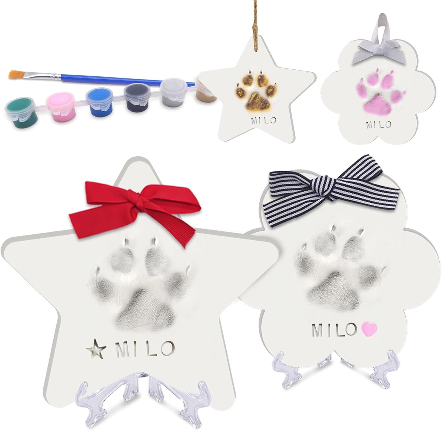Amazon.com : MYPAWLETS Dog or Cat Paw Print Kit Keepsake(Makes 2),DIY ...