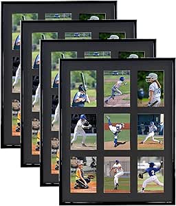 Amazon.com: Baseball Card Display Frame for 9 Standard Cards, 4 Pack ...