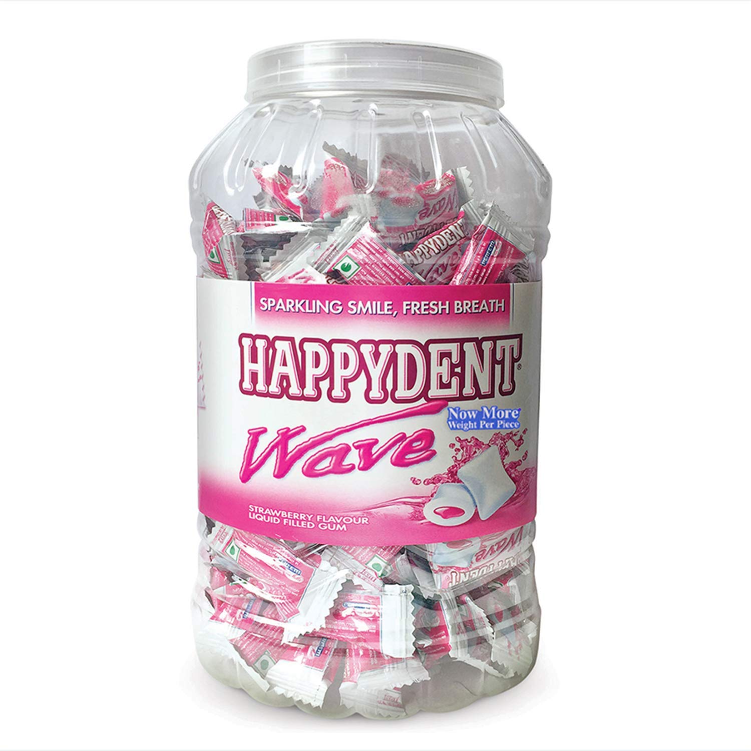 Amazon.com : Happydent Wave, Strawberry, Chewing Gum Jar, 404.8 g, 176 ...