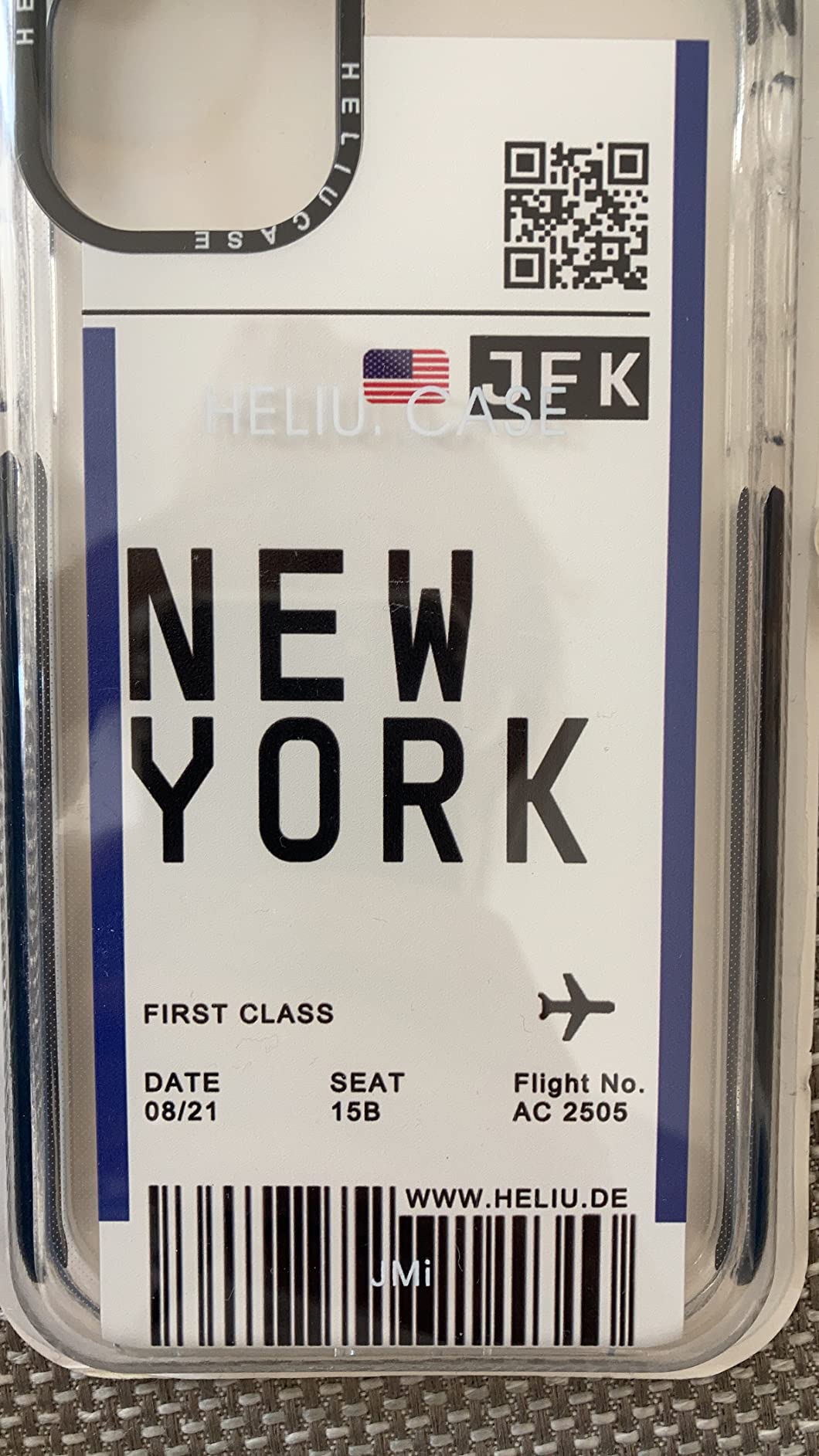 HEL Heliu. Boarding Pass Rom - FCO transparente Schutzhülle ...