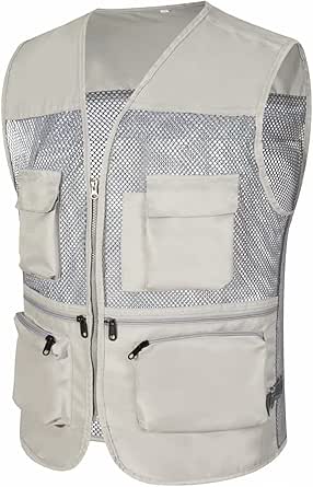 Generic Mesh Breathable Fishing Vest Multi Pockets Summer Outdoor Work ...