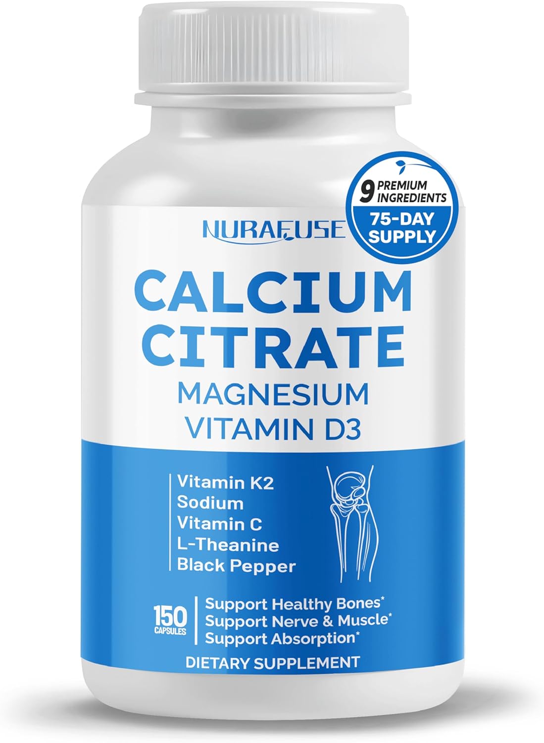 Amazon.com: Calcium Citrate Magnesium Vitamin D3 1000IU - Support ...